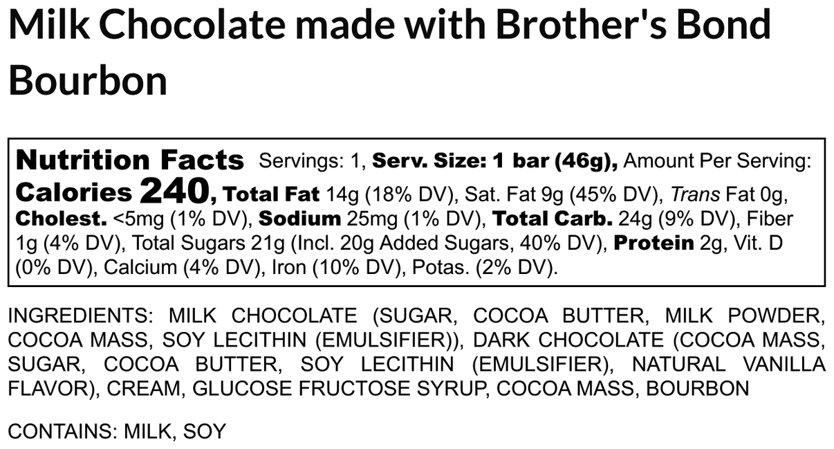 Brother's Bond® Chocolate Bars (6pcs) – AJ Chocolate House
